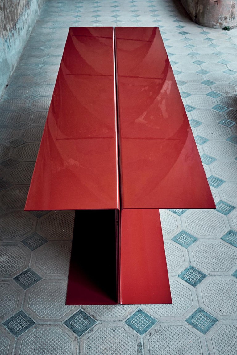 PUTRELLA IndustrialTable in Painted Metal and Oxidised Brass by ...