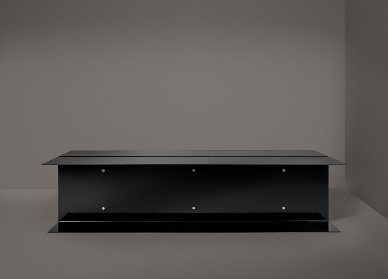 PUTRELLA IndustrialTable in Painted Metal and Oxidised Brass by ...