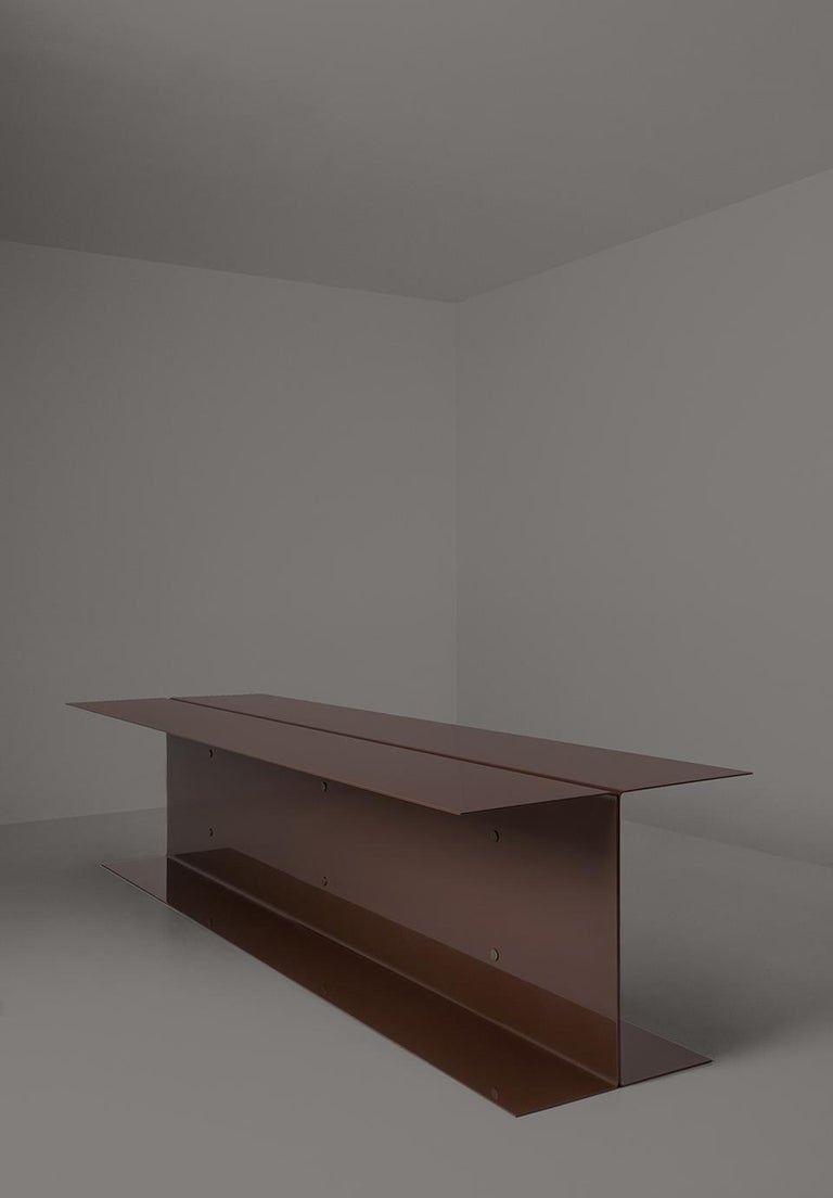 PUTRELLA IndustrialTable in Painted Metal and Oxidised Brass by ...