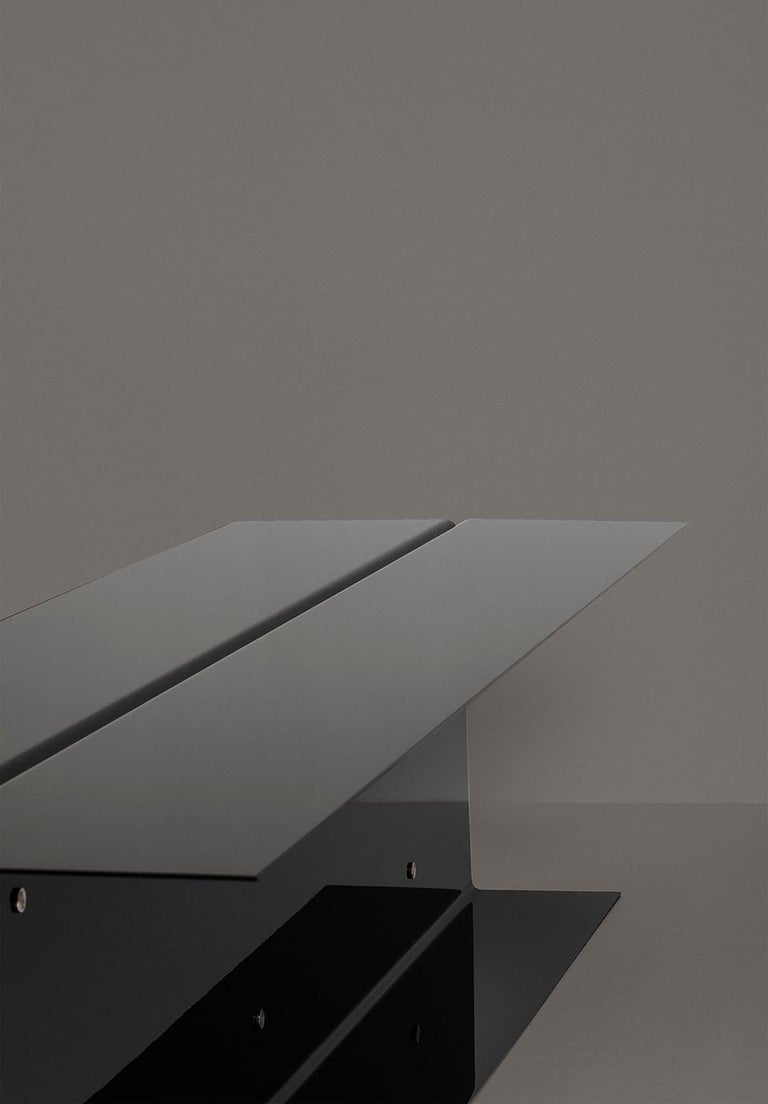 PUTRELLA IndustrialTable in Painted Metal and Oxidised Brass by ...