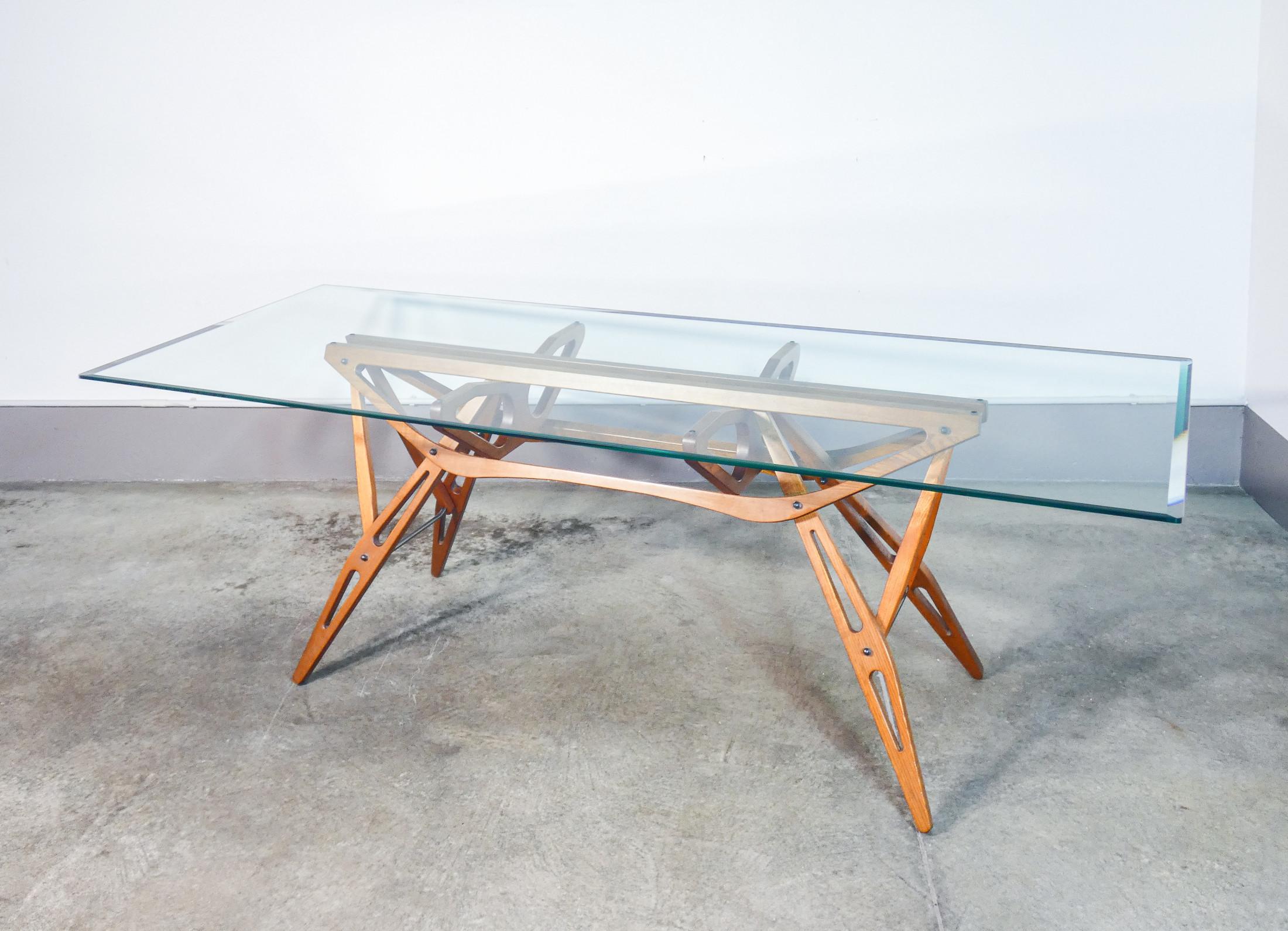Reale table, design by Carlo MOLLINO reissued by ZANOTTA. Italy, 90s ...