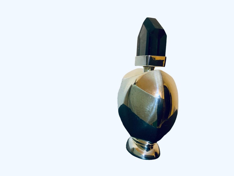 Taxco 925 Sterling Silver And Blue Grey Stone Perfume Bottle For Sale ...