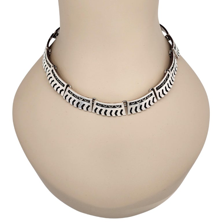Taxco PAR TFO Sterling Silver Necklace For Sale at 1stDibs