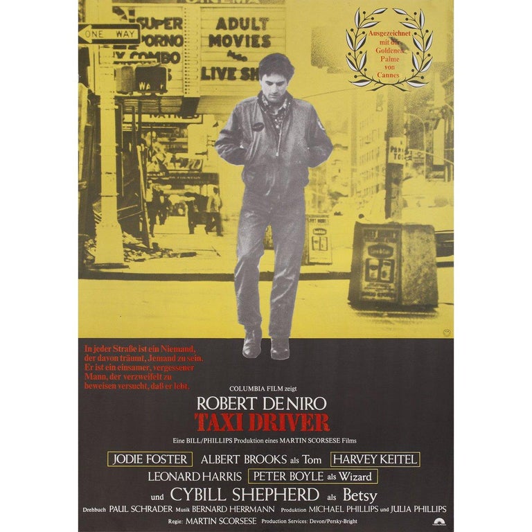 Taxi Driver 1976 German A1 Film Poster For Sale at 1stDibs