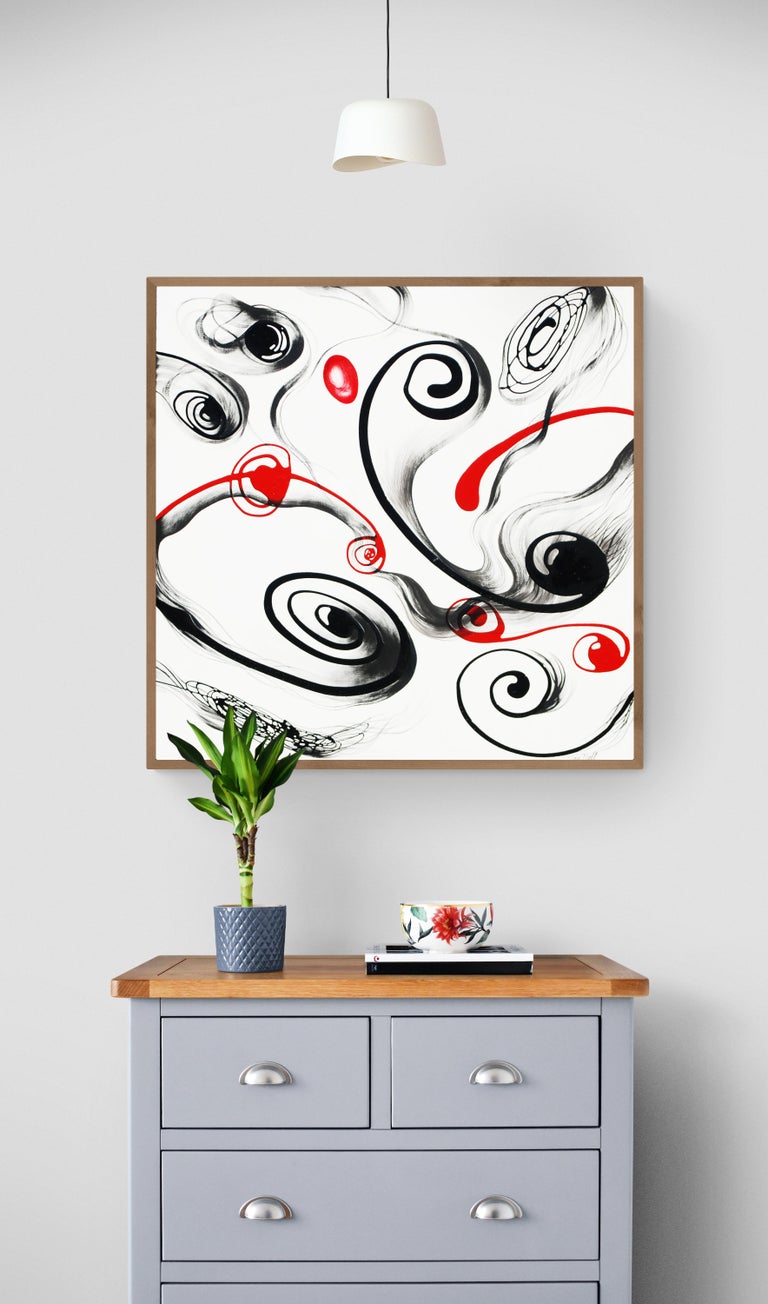 Tay Dall - Abstract Painting "New Flight 3" For Sale at 1stDibs