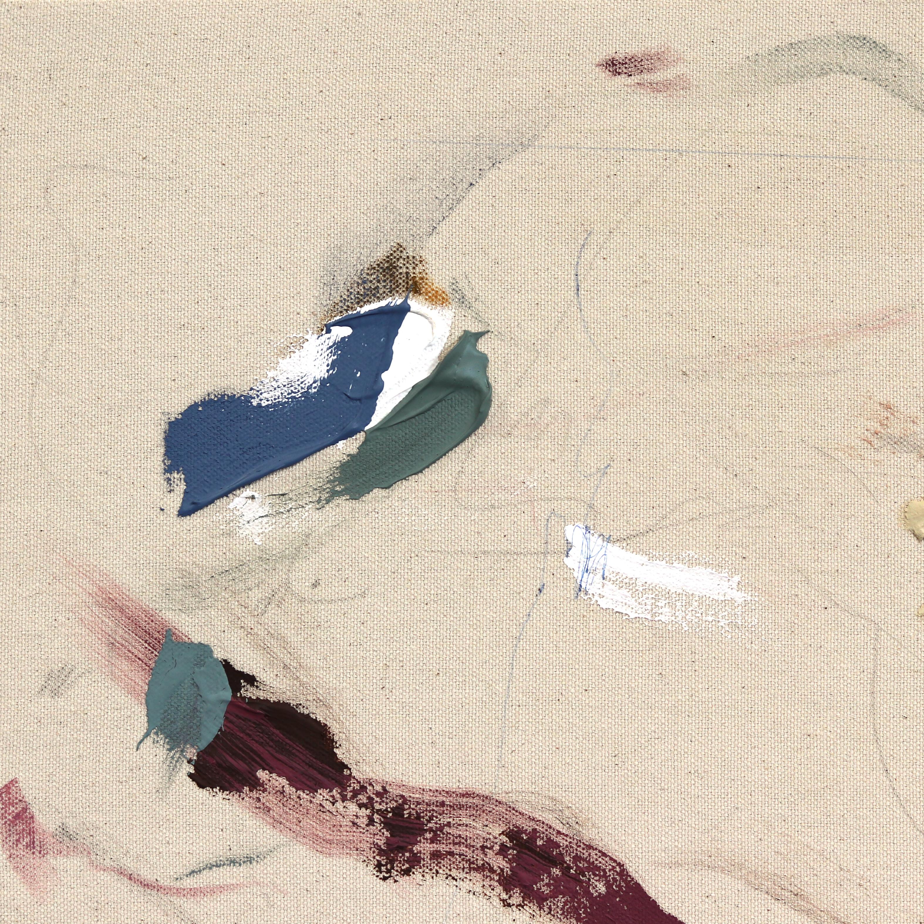Taylour Martin - A Love Note - Abstract Painting on Raw Natural Canvas ...