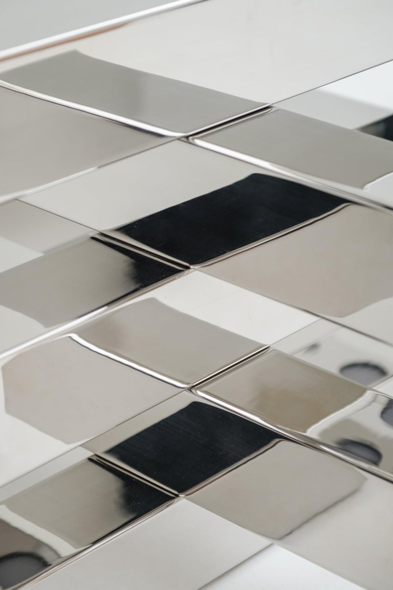 Tbilisi Modular Floor Light 5 Beams in Mirror-Polished Stainless Steel ...
