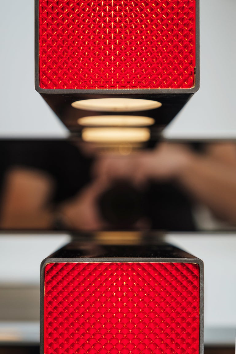 Tbilisi Modular Floor Light 5 Beams in Mirror-Polished Stainless Steel ...