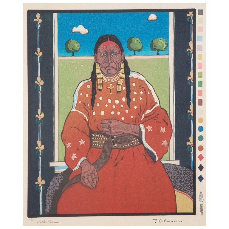T.C. Cannon - Woman in Window For Sale at 1stDibs
