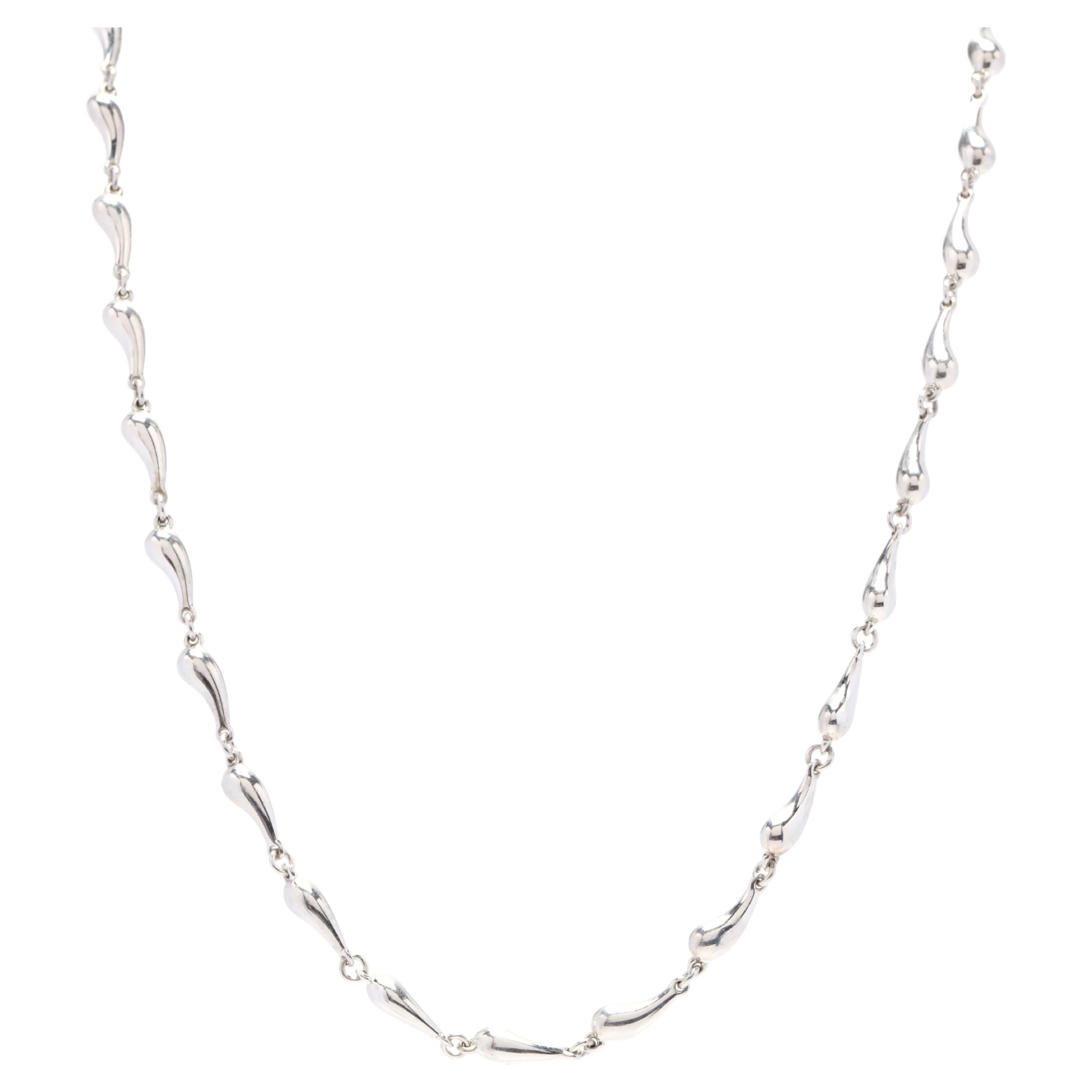 Tiffany and Co. Elsa Peretti Diamond Platinum Teardrop Necklace at ...