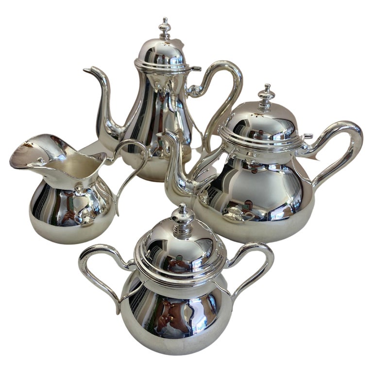 Tea and Coffee Set, 800 Silver For Sale at 1stDibs