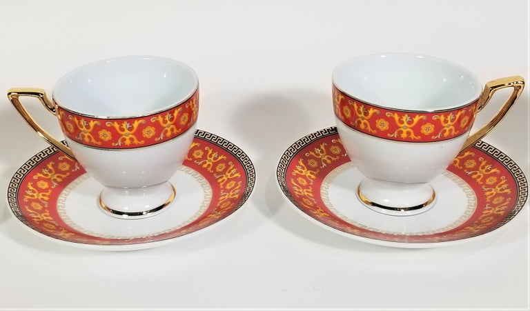 Tea Set by Imperial Greek Key Design Mid Century 15 Piece For Sale at ...
