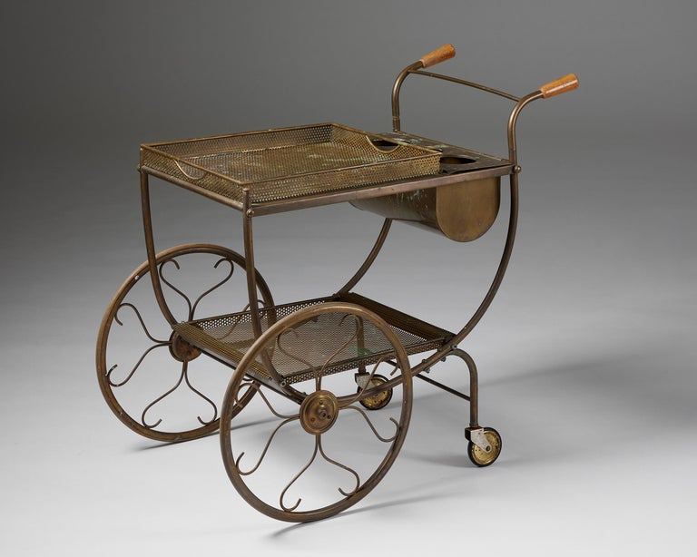 Tea Trolley, Anonymous, for Svenskt Tenn, Sweden, 1950s For Sale at 1stDibs