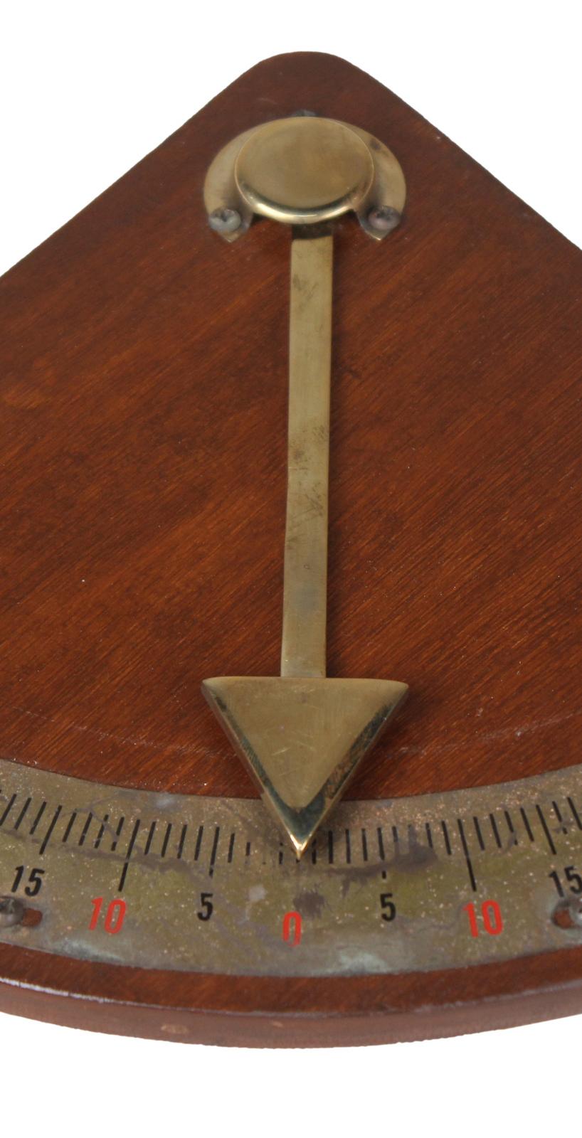 Teak and Brass Nautical Ship's Clinometer For Sale at 1stDibs | ship ...