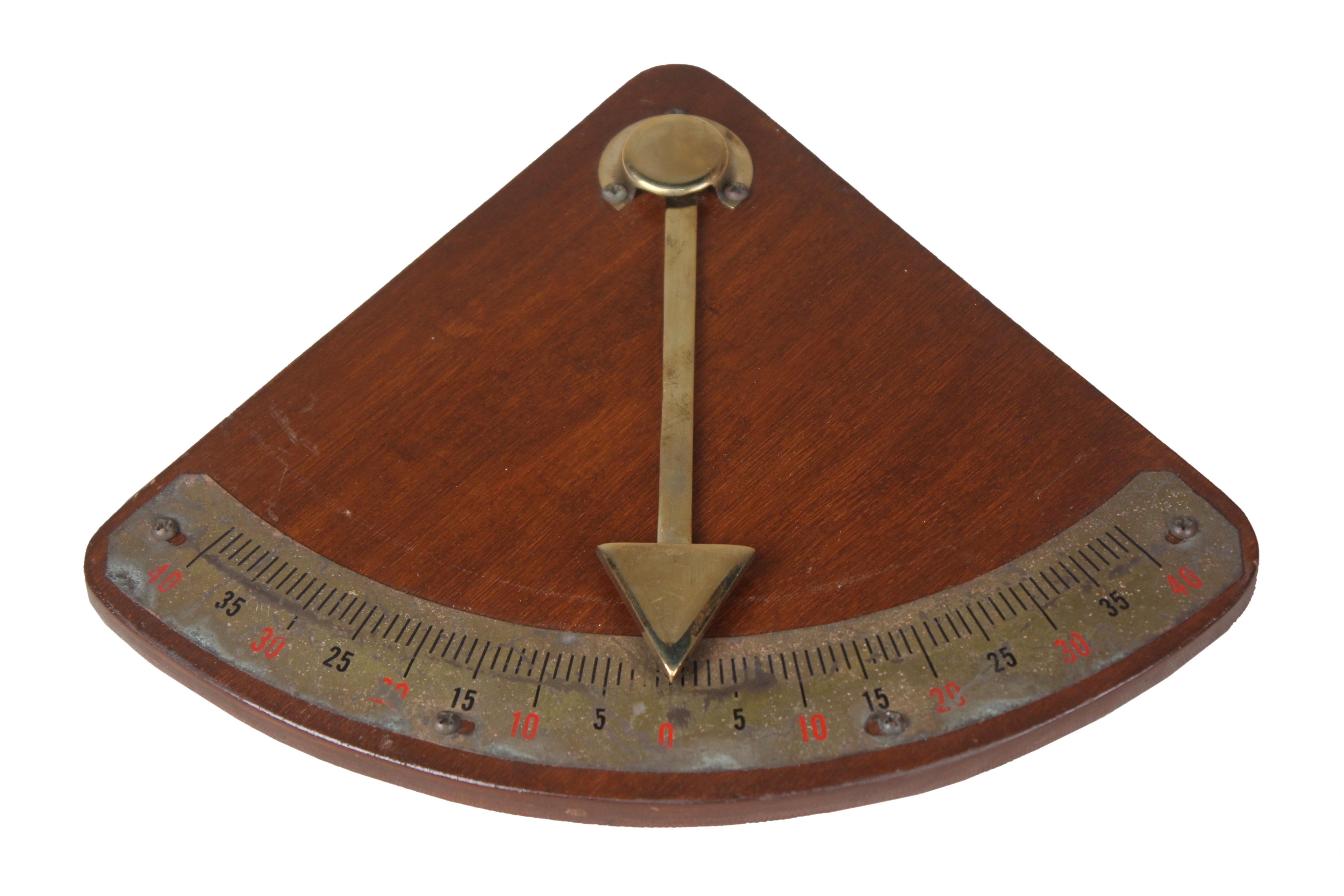 Teak and Brass Nautical Ship's Clinometer For Sale at 1stDibs | ship ...