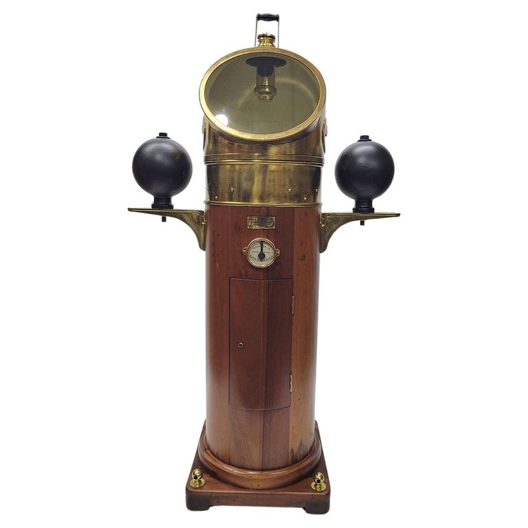 Teak and Brass Ships Binnacle by Kelvin White of New York For Sale at ...