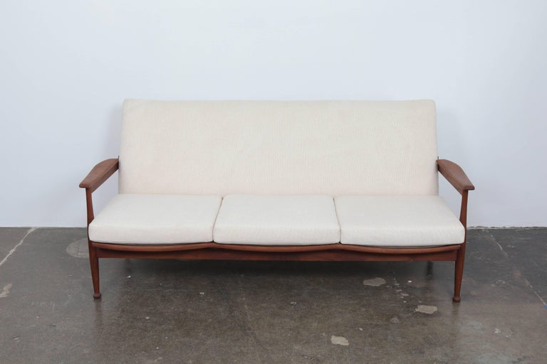 Teak and Fabric 3-Seat Sofa by Eric Pamphilon and George Freyer for Guy ...