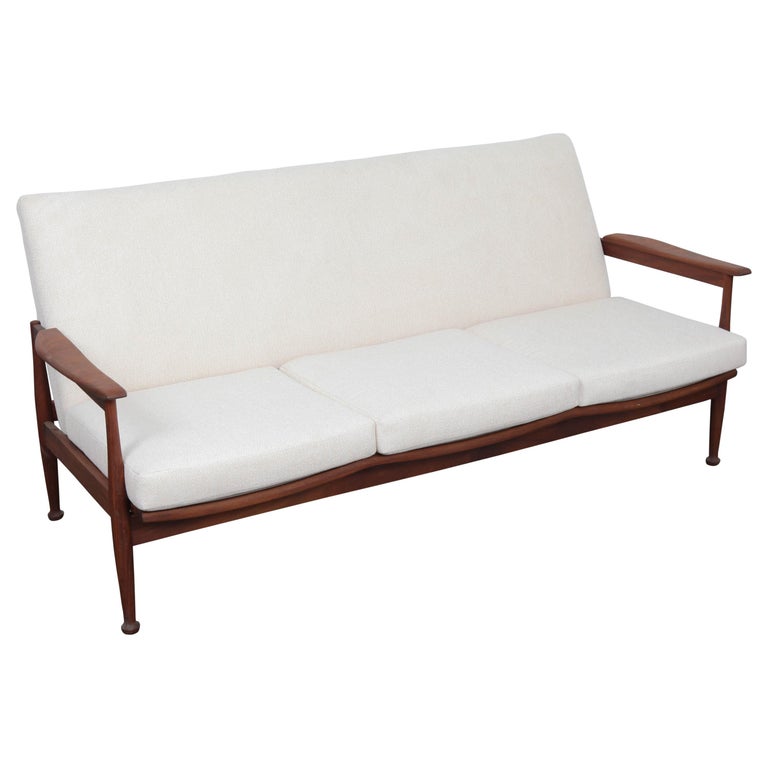 Teak and Fabric 3-Seat Sofa by Eric Pamphilon and George Freyer for Guy ...