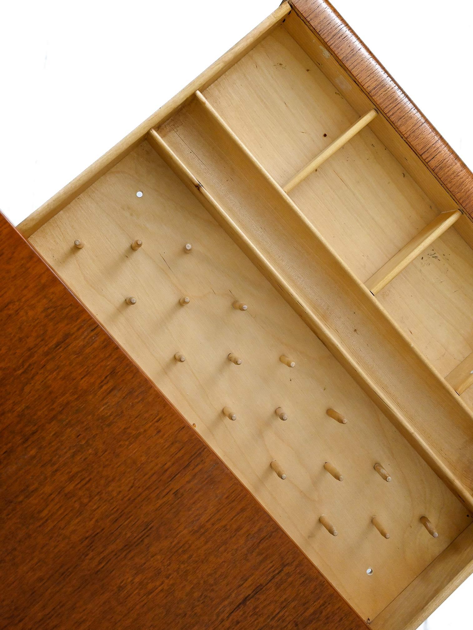 Teak and Rattan Wool Holder For Sale at 1stDibs