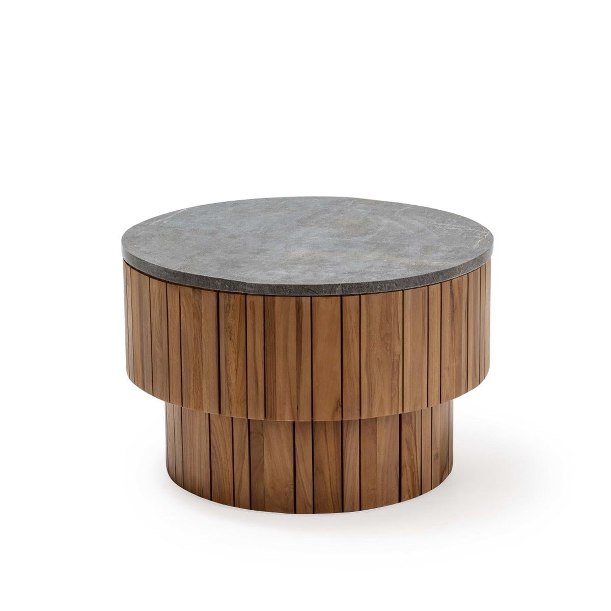 Teak and Stone Center Table by Thai Natura For Sale at 1stDibs