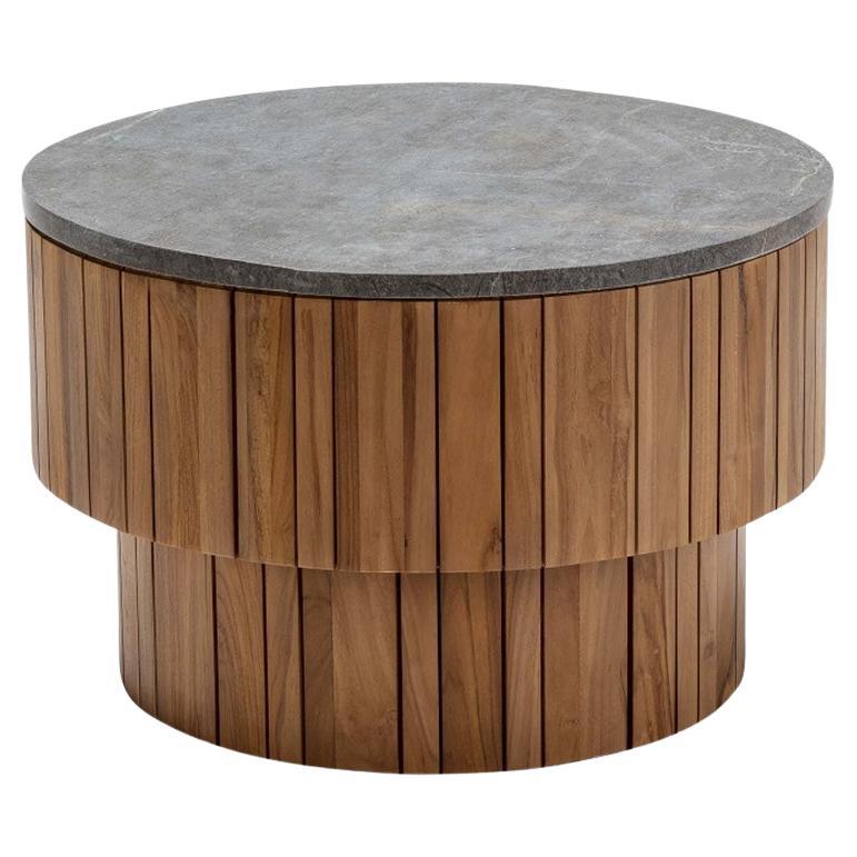 Teak and Stone Center Table by Thai Natura For Sale at 1stDibs