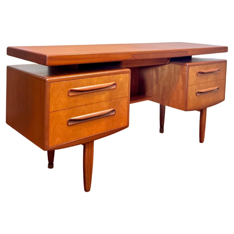 teak and walnut trim mcm floating top desk from G Plan by Ib Kofod ...