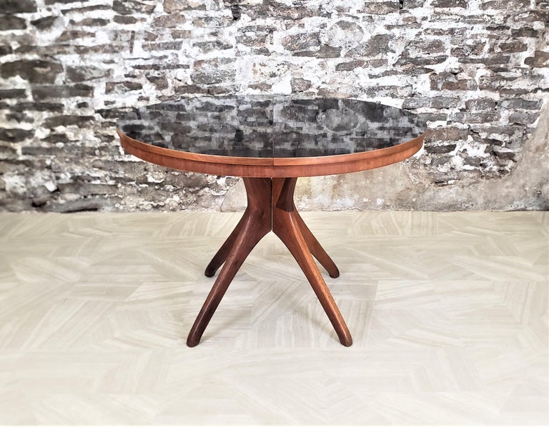 Teak and Arborite Mid-Century Round or Oval Finnish Dining Table with ...