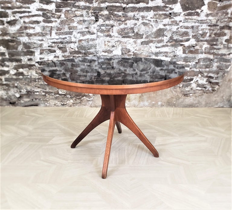 Teak and Arborite Mid-Century Round or Oval Finnish Dining Table with ...