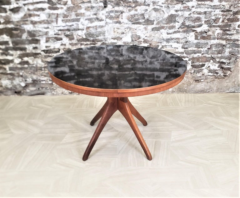 Teak and Arborite Mid-Century Round or Oval Finnish Dining Table with ...