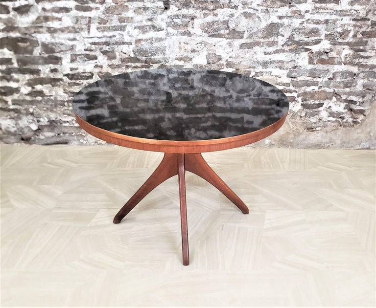 Teak and Arborite Mid-Century Round or Oval Finnish Dining Table with ...