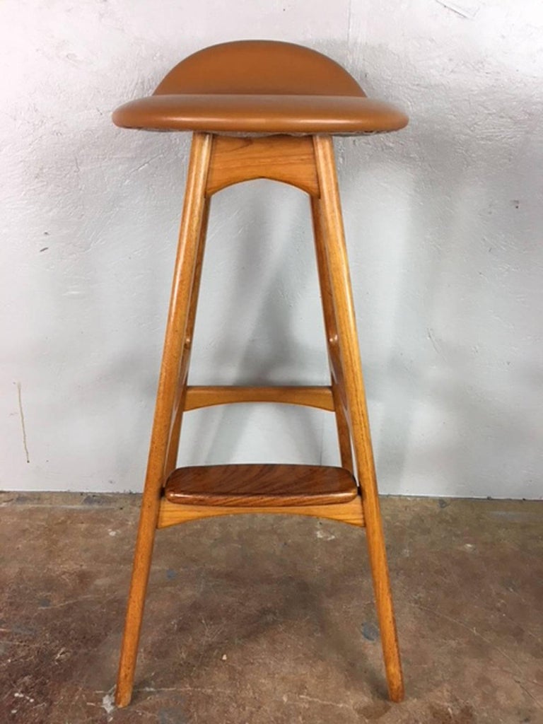 Teak Bar or Counter Stool Pair by O.D. Mobler of Denmark For Sale at ...