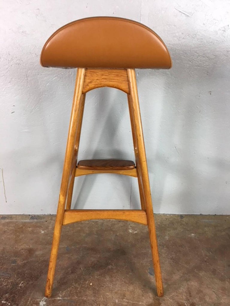 Teak Bar or Counter Stool Pair by O.D. Mobler of Denmark For Sale at ...