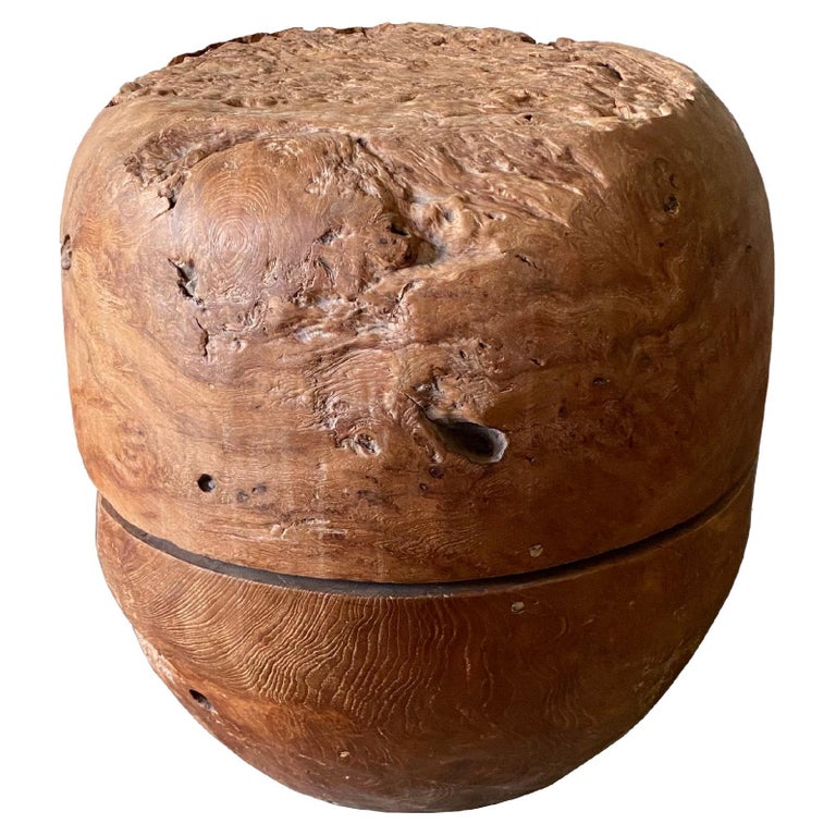 Teak Burl Side Table For Sale at 1stDibs