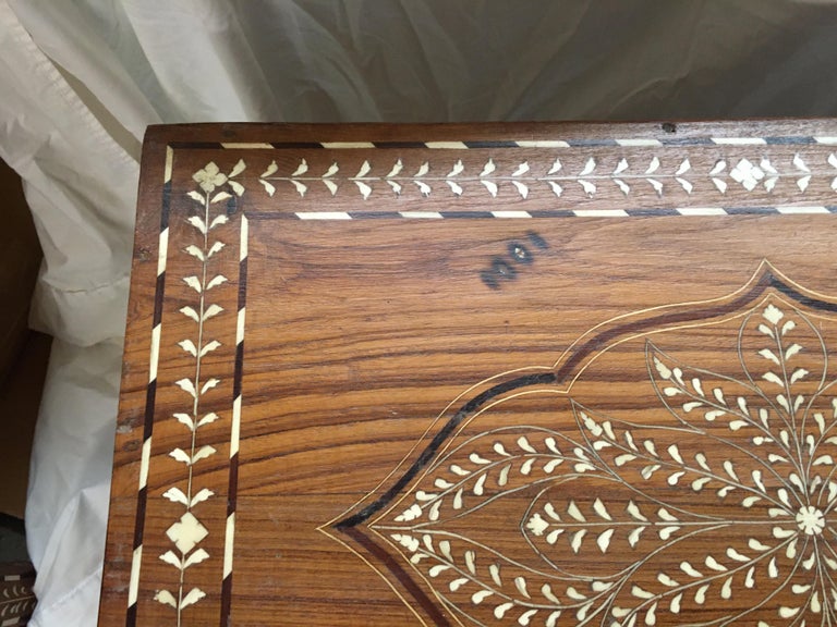 Teak Chest with Bone and Rosewood Inlay at 1stDibs
