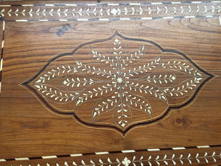 Teak Chest with Bone and Rosewood Inlay at 1stDibs