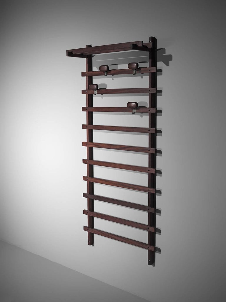 Teak Coat Rack with Adjustable Hooks For Sale at 1stDibs | adjustable ...