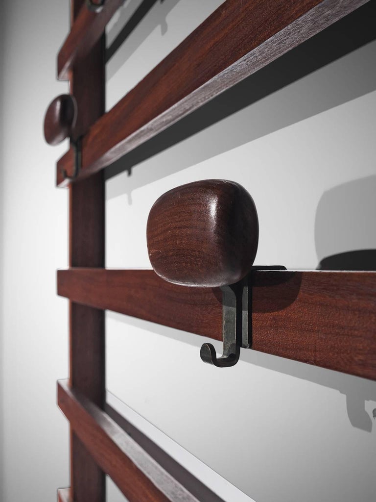 Teak Coat Rack with Adjustable Hooks For Sale at 1stDibs | adjustable ...