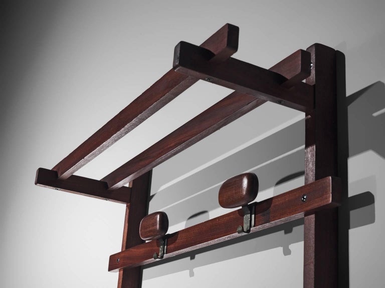 Teak Coat Rack with Adjustable Hooks For Sale at 1stDibs | adjustable ...