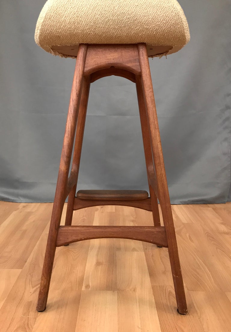 Teak Counter Height Stool Designed by Erick Buck For Sale at 1stDibs