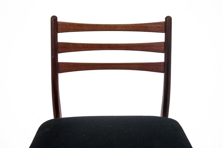 Teak Danish Chairs with Ladder Back at 1stDibs