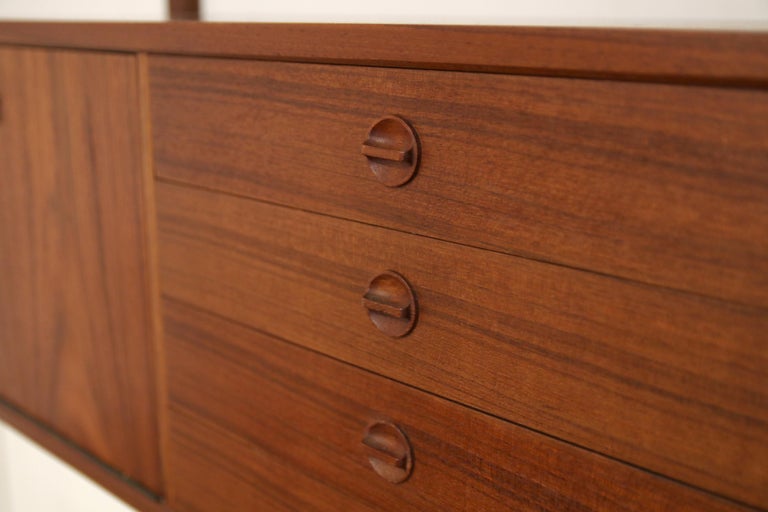 Teak Danish Design Wall System at 1stDibs