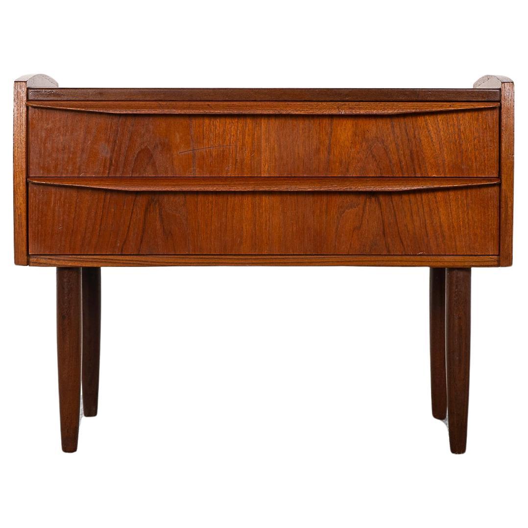 Teak Danish Mid-Century Modern Bedside Table For Sale at 1stDibs