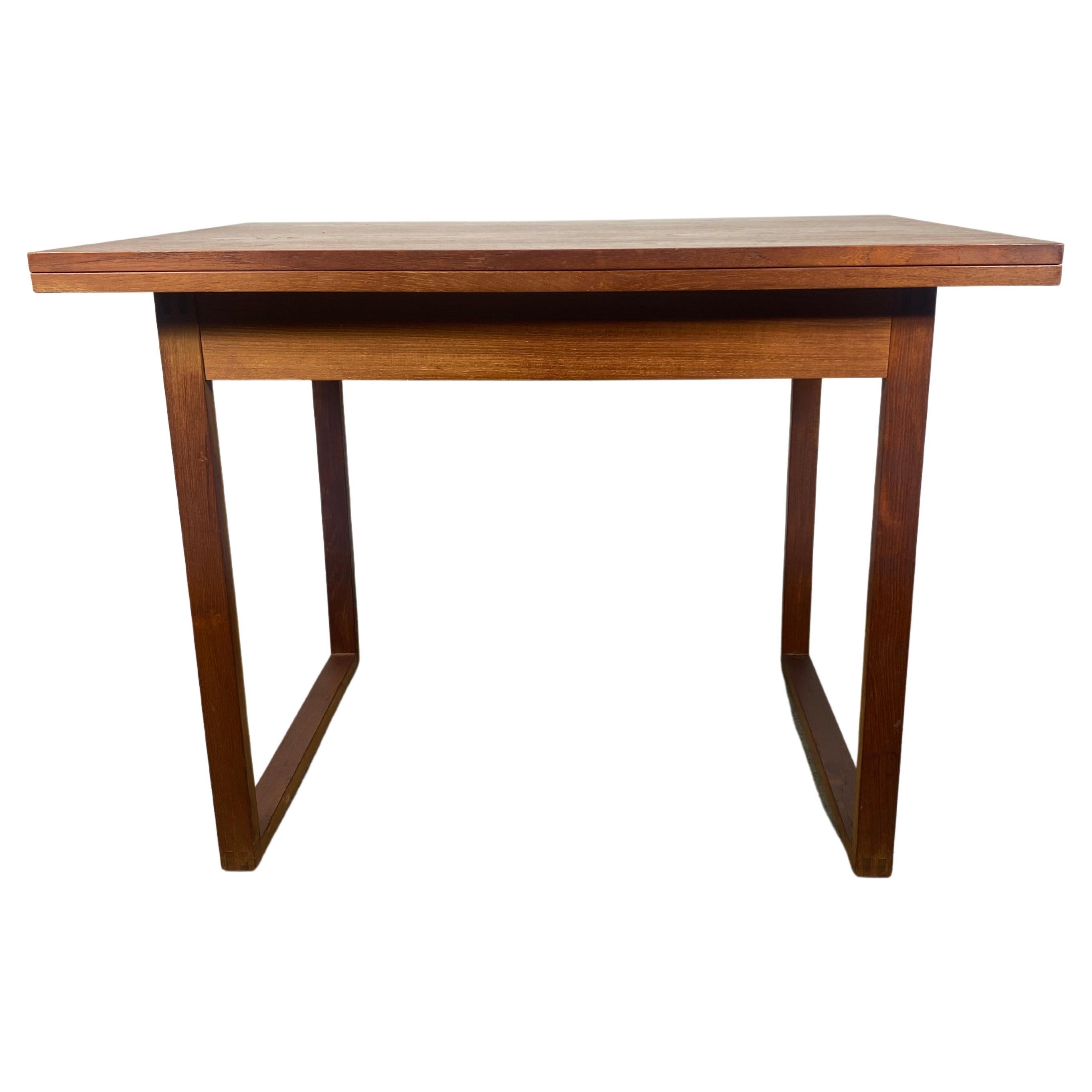 Teak Danish Swivel / Folding Desk Dining Table attr. Peter Lovig ...