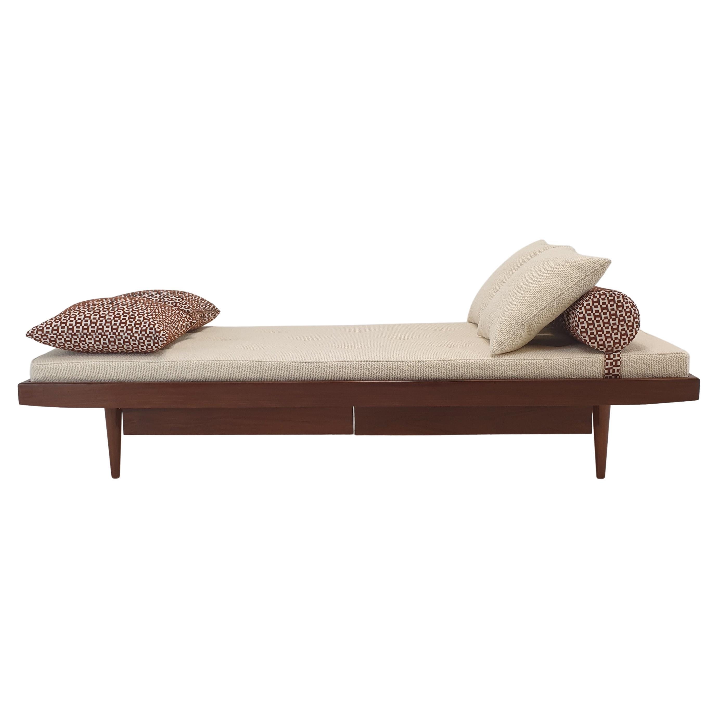 1960s Teak Scandinavian Daybed with New De Ploeg Steppe Wool Upholstery ...