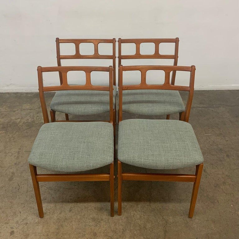 Teak Dining Chairs by Dscan, Set of Four at 1stDibs