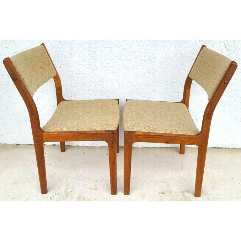 Teak Dining Chairs Mcm by D Scan, Set of 2 For Sale at 1stDibs
