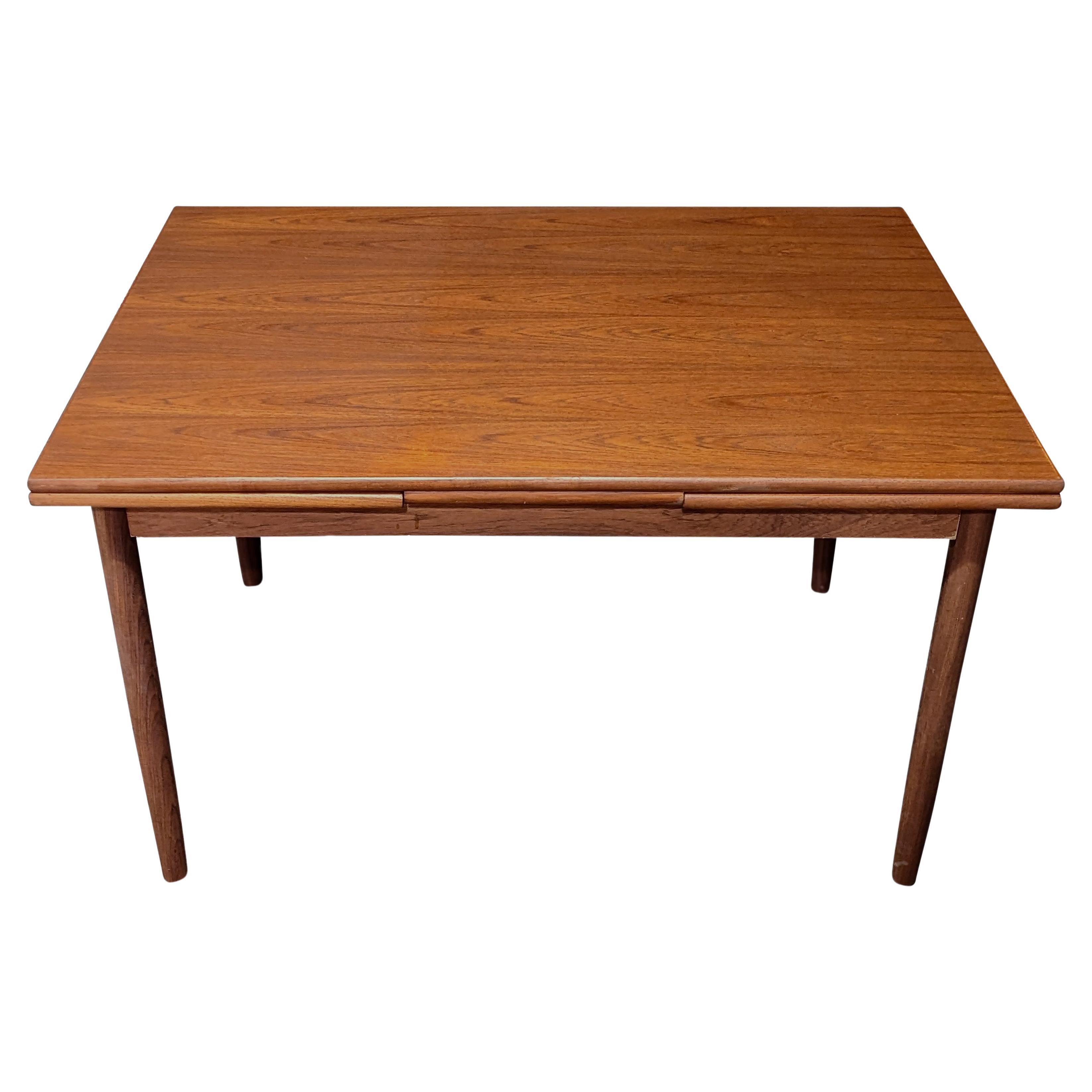 Teak Dining Table W Two Leaves - 122228 Vintage Danish Mid Century at ...