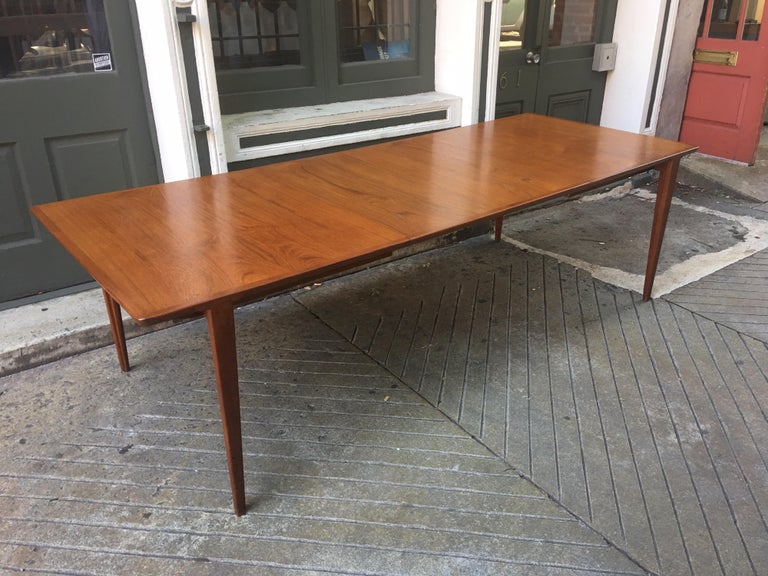 Teak Dining Table with 2 Leaves at 1stDibs