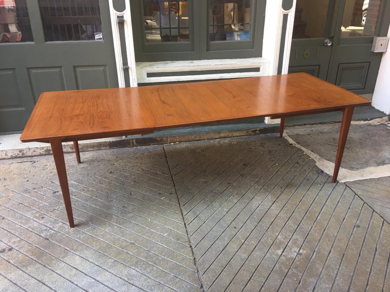 Teak Dining Table with 2 Leaves at 1stDibs