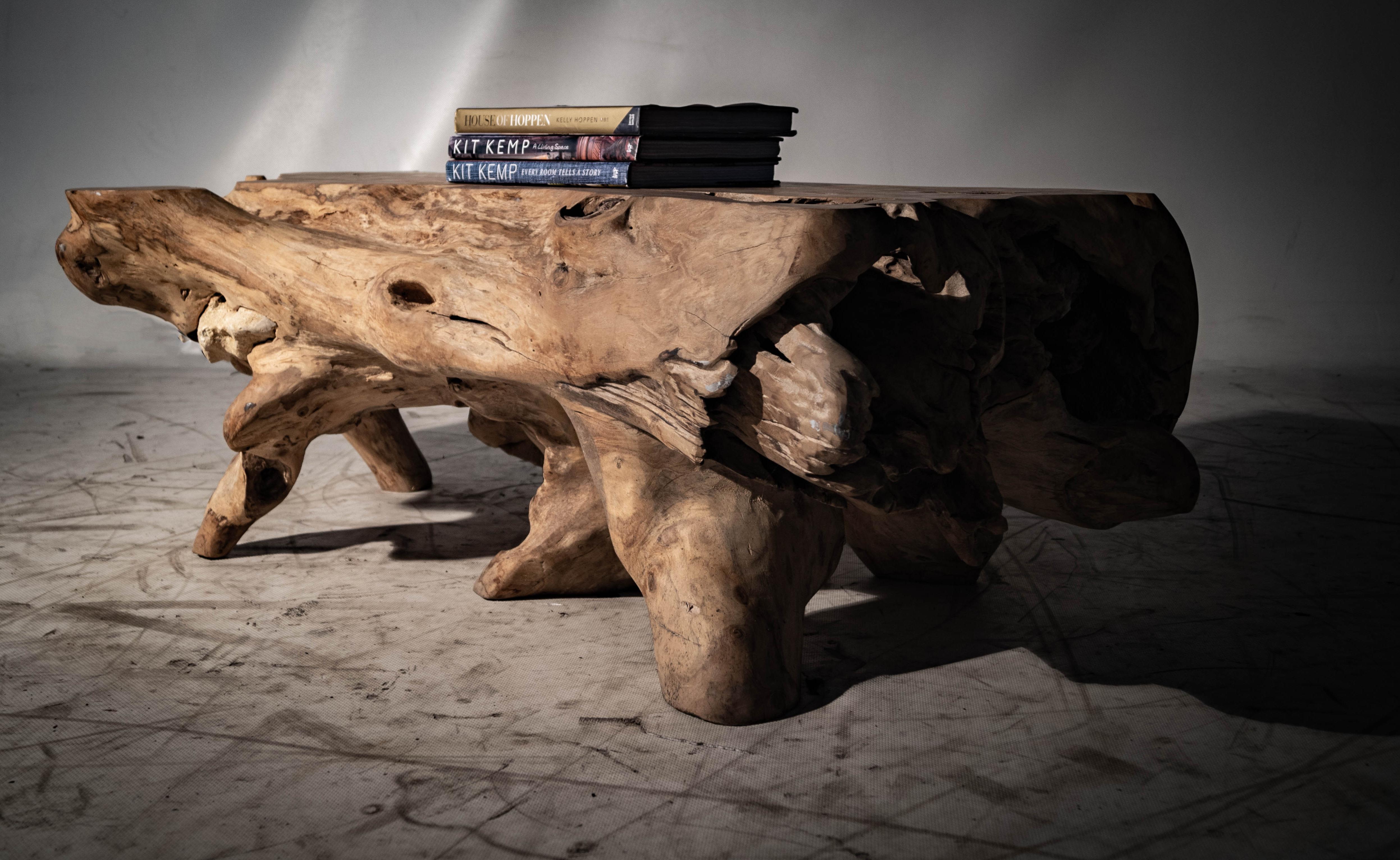 Teak Driftwood Coffee Table at 1stDibs